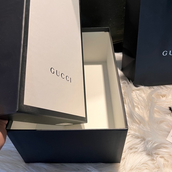 Gucci | Shoes | Gucci Shoe Box With Taggs And Shopping Bag | Poshmark